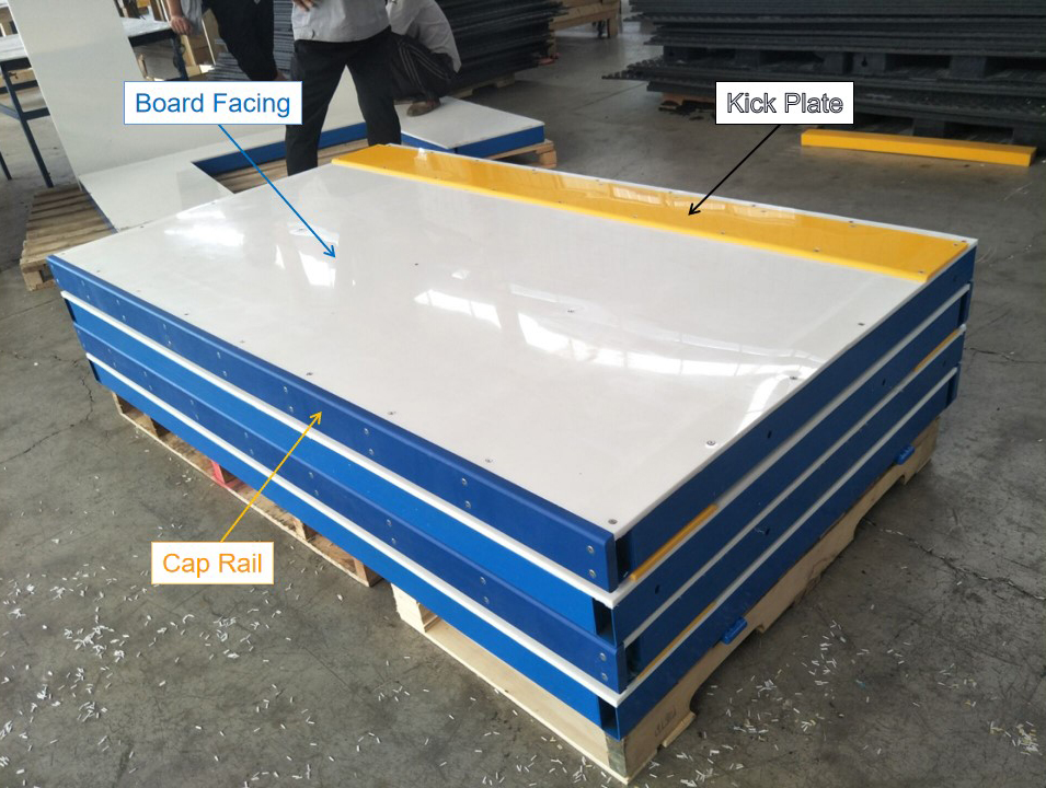 Custom UV Resistant HDPE Aluminium / Steel Frame Dasher Board System ...